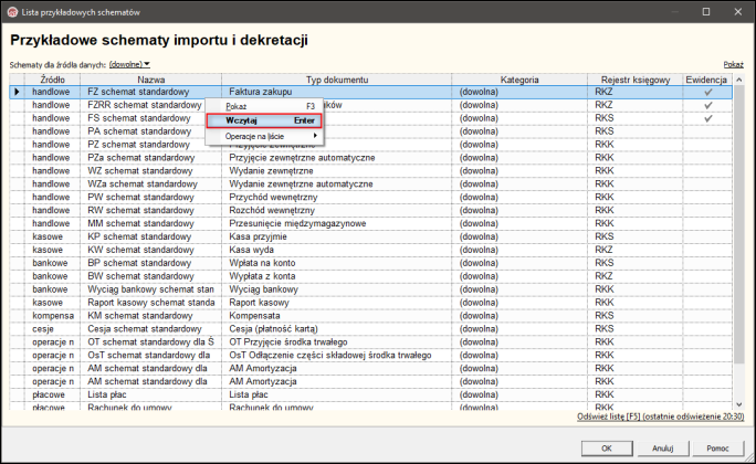Rewizor GT - Jak zaimportować przykładowe schematy importu i dekretacji? - InsERT GT, Rewizor GT ...