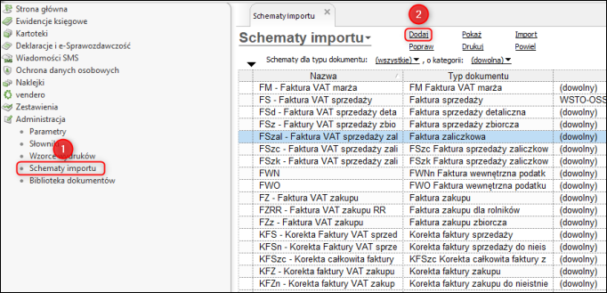 Rachmistrz GT – Konfiguracja przykładowego schematu importu faktury sprzedaży marża - InsERT GT ...