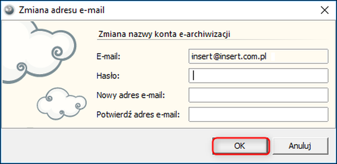 Zmiana adresu e–mail usługi e–archiwizacji mając dostęp do konta w ... Zmiana adresu e–mail usługi e–archiwizacji mając dostęp do konta w ...